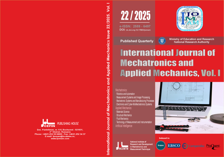 Issue 22, VOl. I – International Journal of Mechatronics and Applied ...